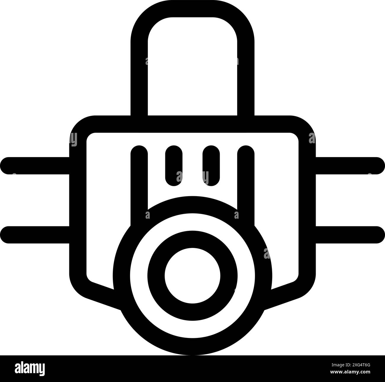 Linear icon of a power generator converting mechanical energy into ...