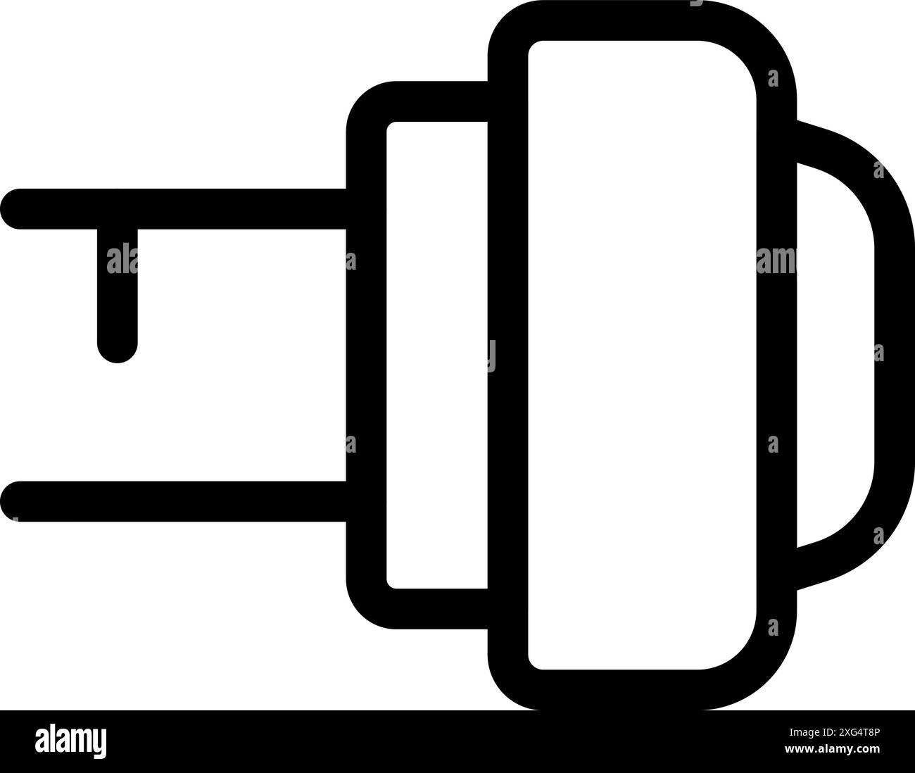 Simple icon of a plug being connected into a socket, providing ...