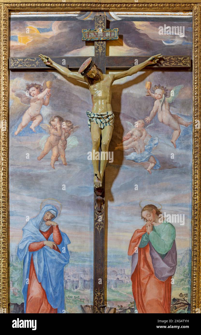 PERUGIA, ITALY - MAY 15, 2024: The Crucifixion in the church Chiesa di ...