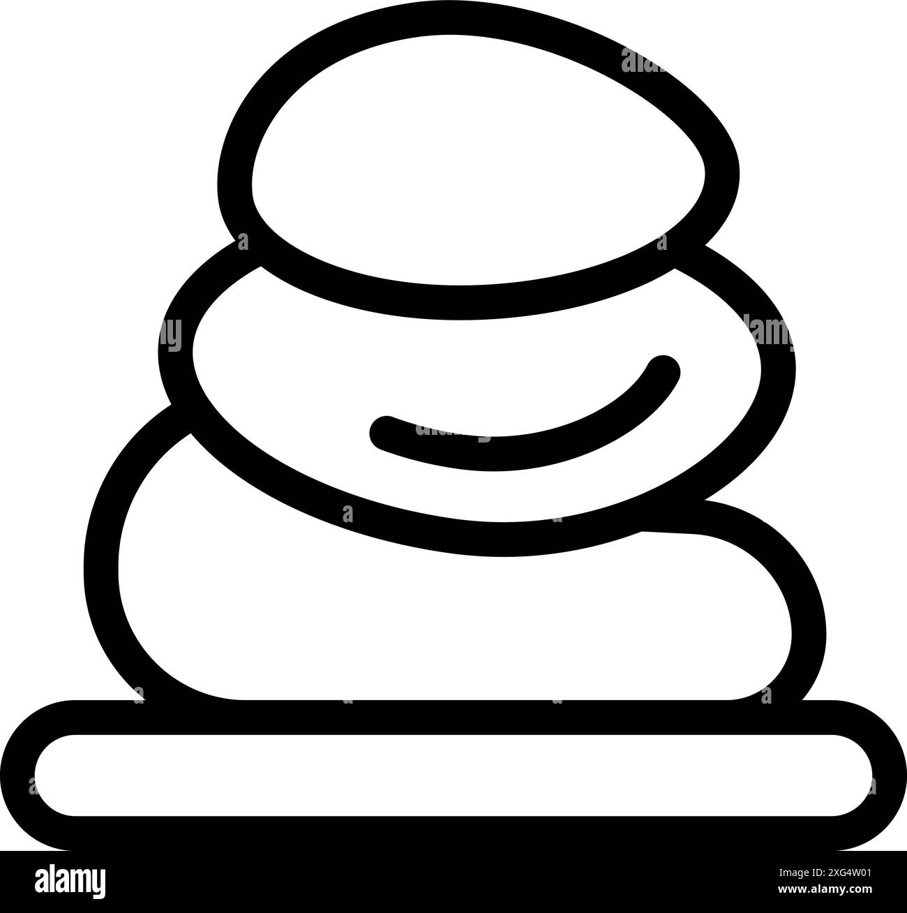 Line art illustration of three stones balancing on top of each other ...