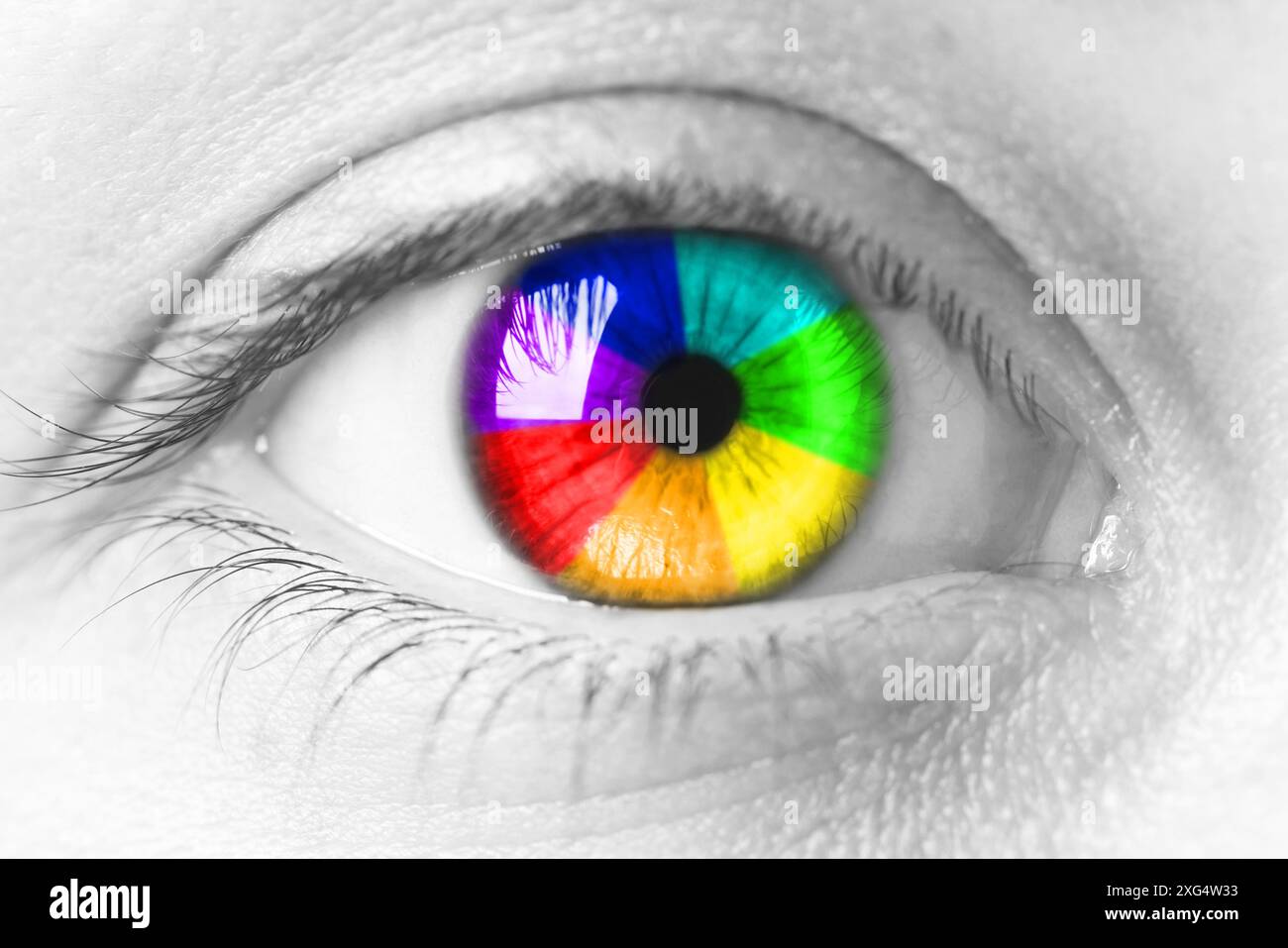 Rainbow colors in face hi-res stock photography and images - Alamy