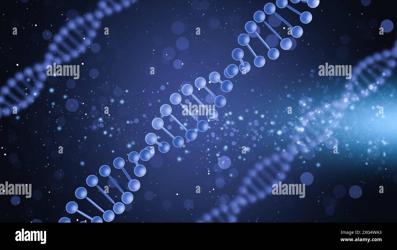 Illustrations of DNA on blue gradient background, banner design ...