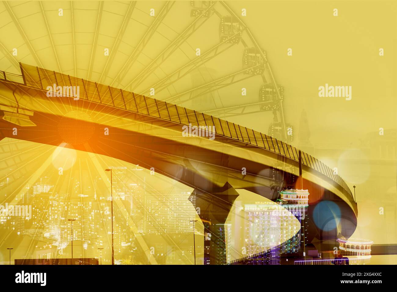 Bridge illuminated multiple lights hi-res stock photography and images ...