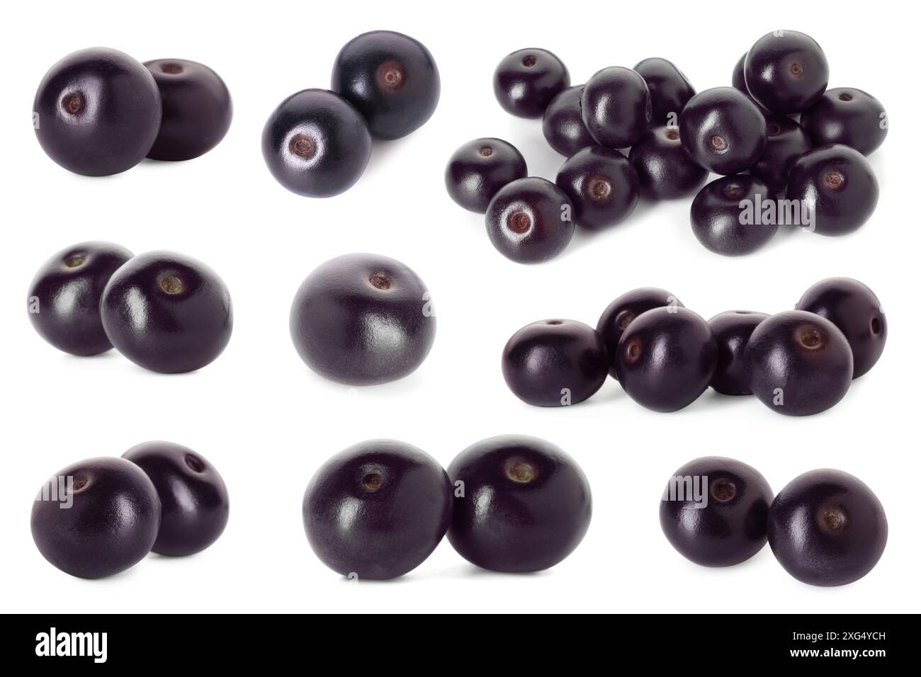 Set of acai berries isolated on white Stock Photo - Alamy
