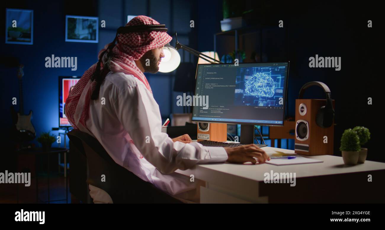 Ai brain model binary code hi-res stock photography and images - Alamy