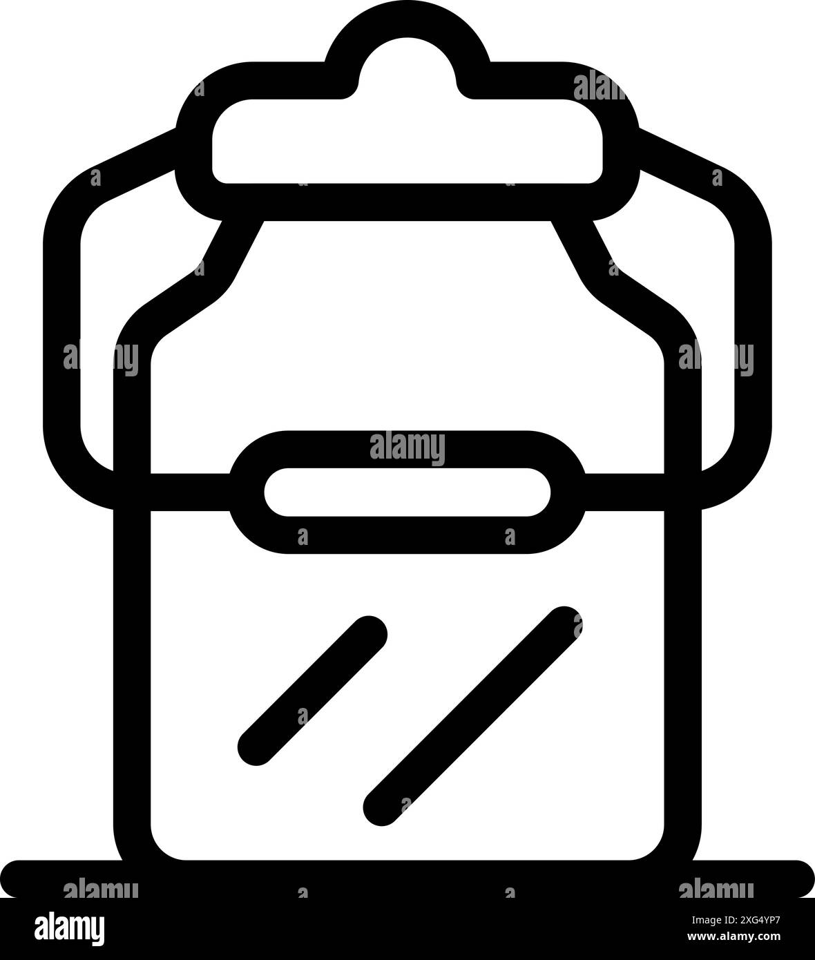 Black outline icon of a milk churn with handle for a farm logo design ...