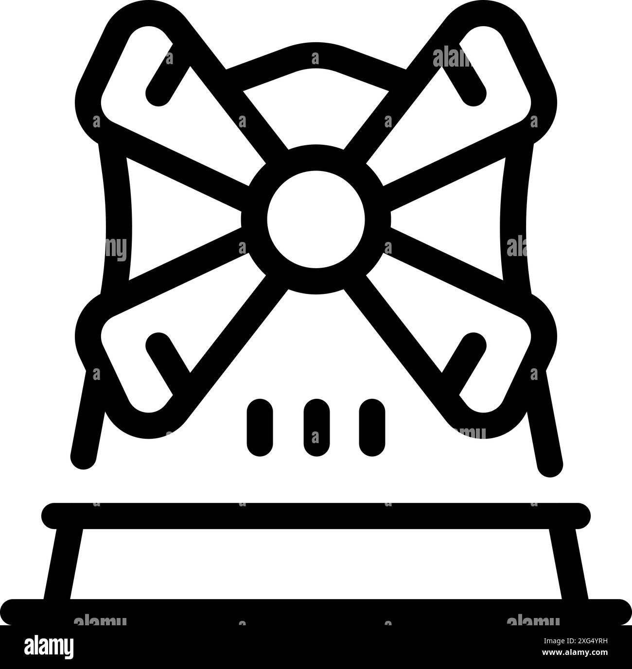 Cooling fan blowing air with rotation for heat reduction, creating a ...