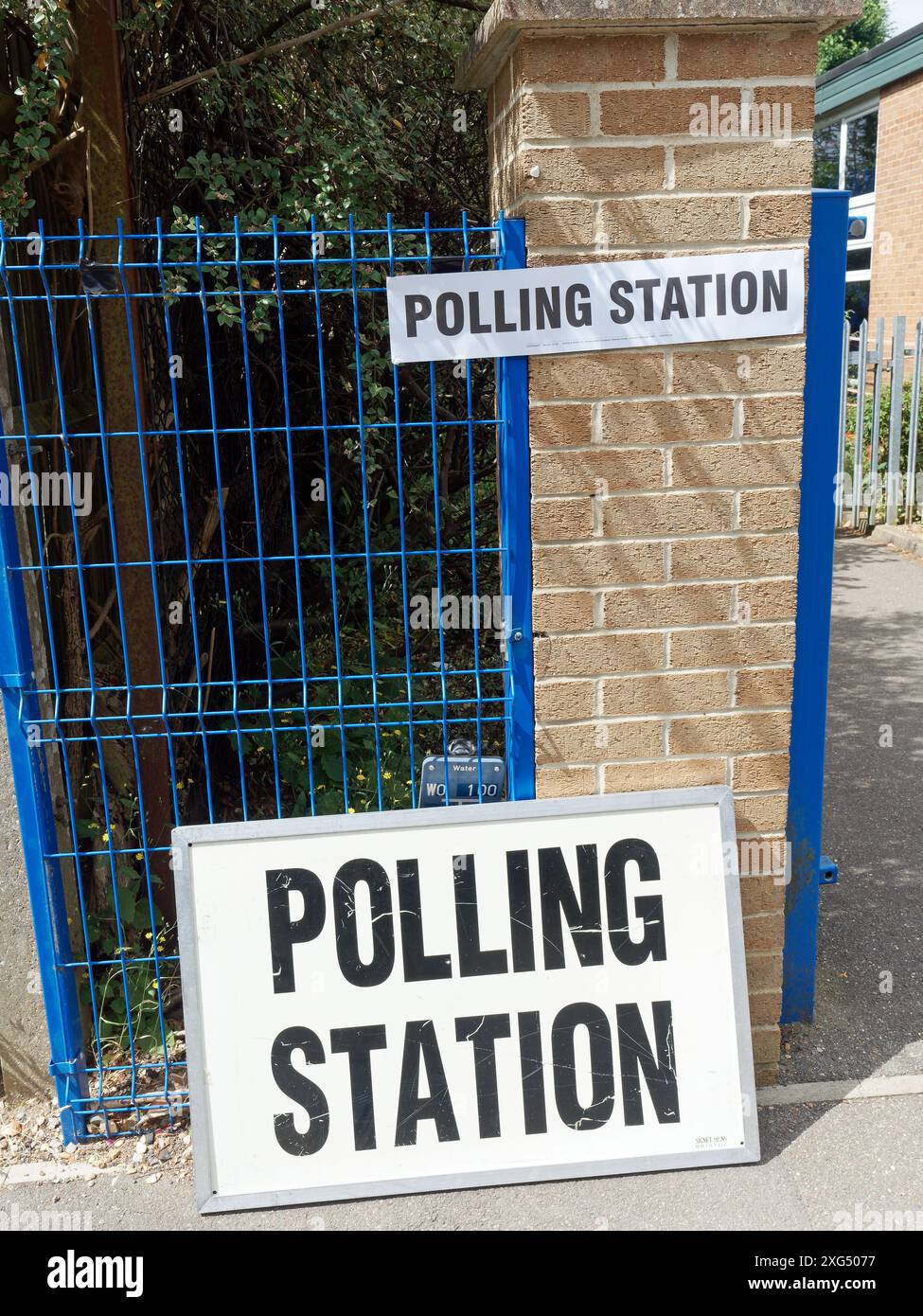 View of a Polling Station sign during the UK General Election on 4 July ...