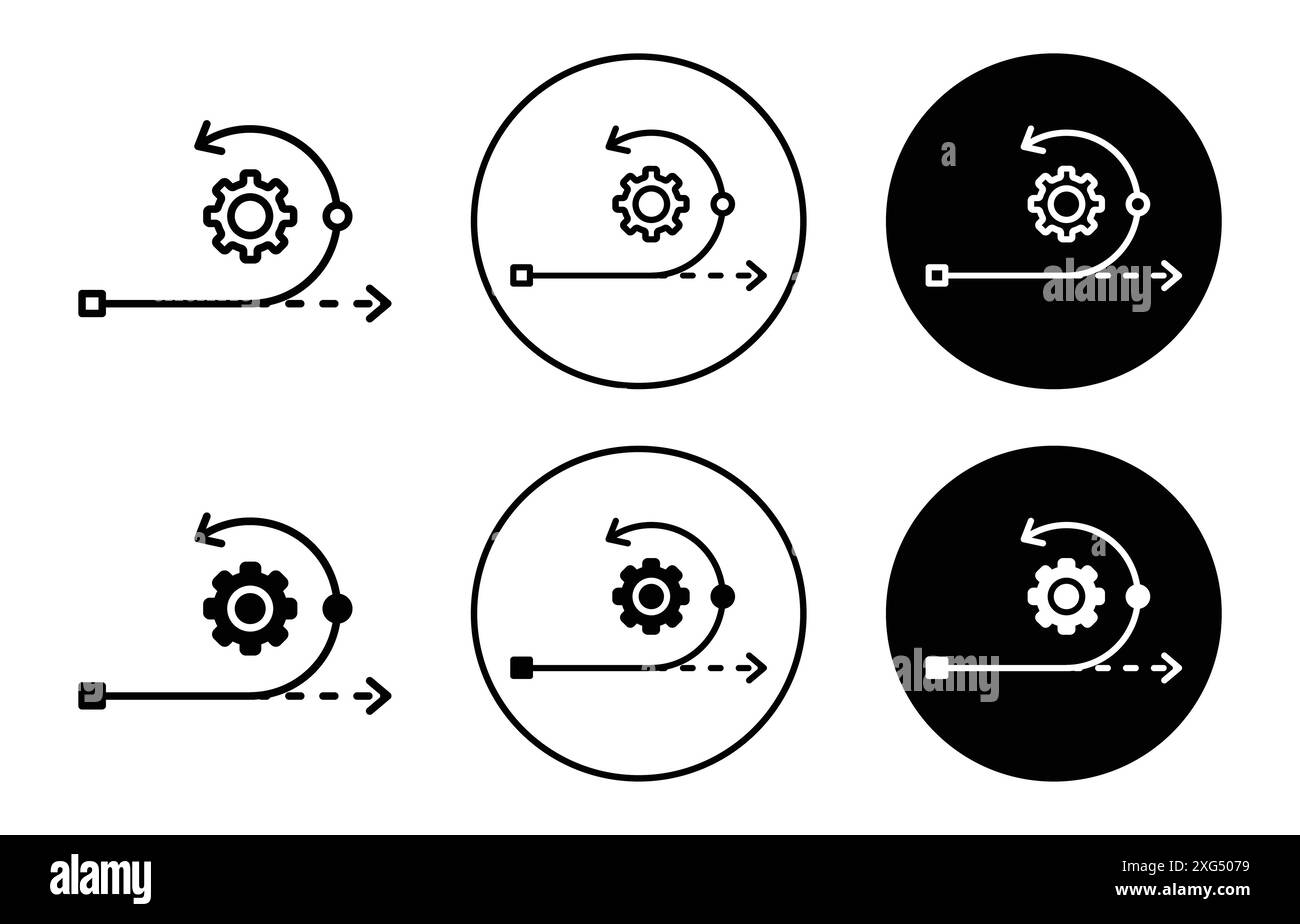Agile Icon Vector Logo Set Collection For Web App Ui Stock Vector Image