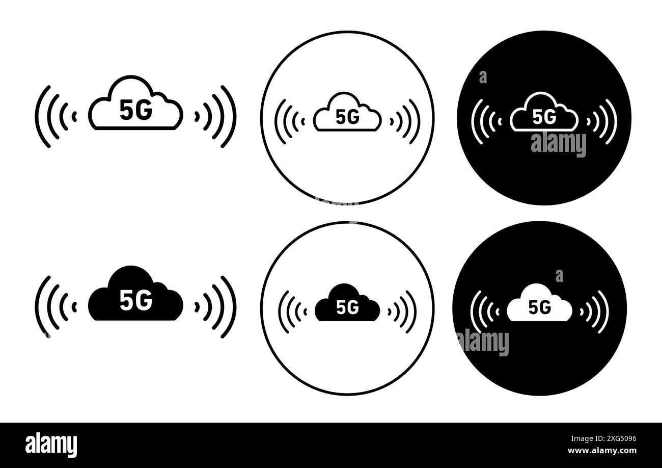5G symbol icon vector logo set collection for web app ui Stock Vector Image & Art - Alamy