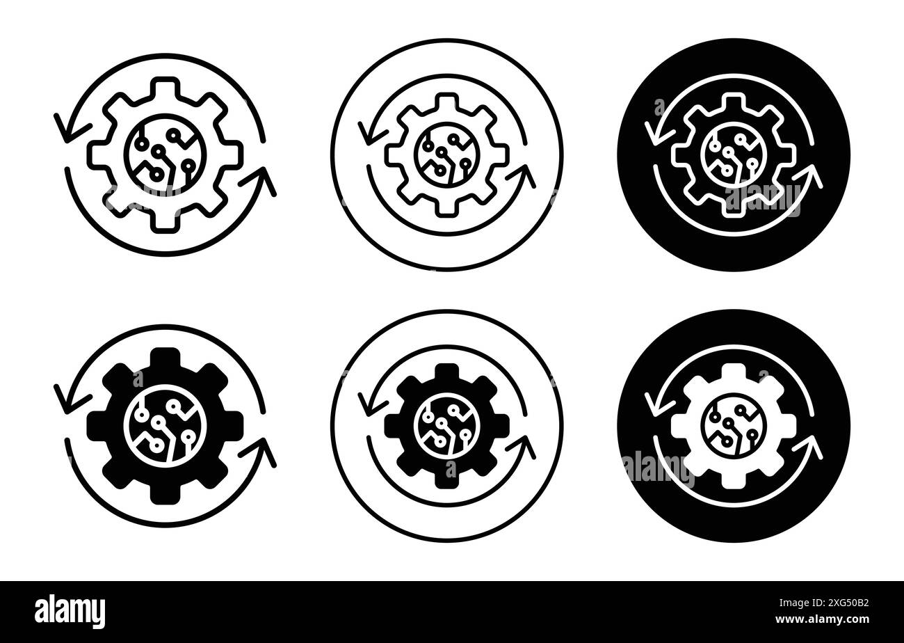 Autonomous control icon vector logo set collection for web app ui Stock Vector Image & Art - Alamy