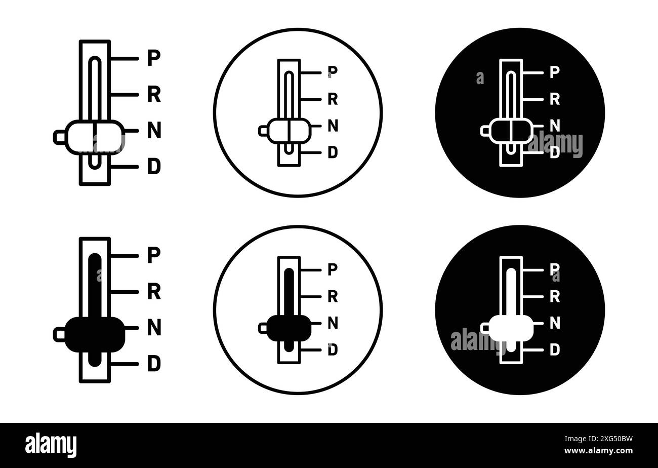 Automatic Transmission Icon Vector Logo Set Collection For Web App Ui
