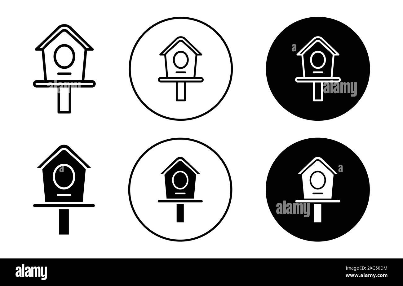 Bird House Icon Vector Logo Set Collection For Web App Ui Stock Vector