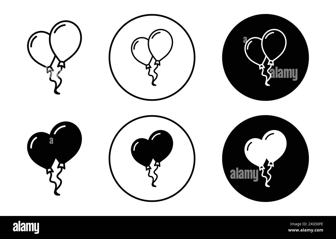 Balloon icon vector logo set collection for web app ui Stock Vector ...