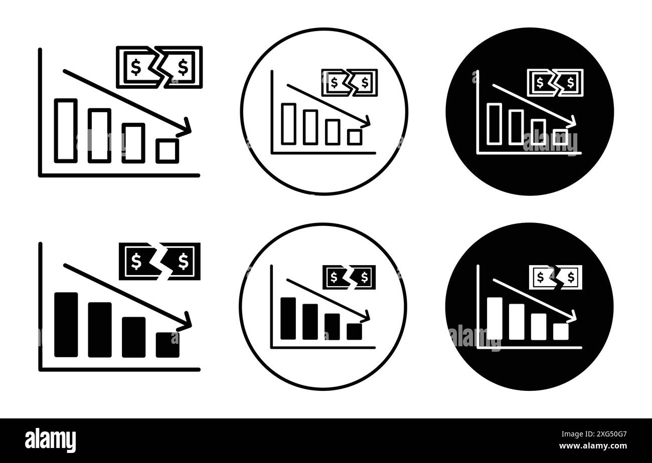Bankruptcy icon vector logo set collection for web app ui Stock Vector ...