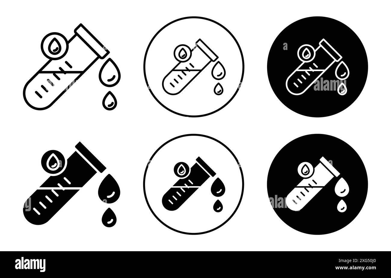 Blood Test icon vector logo set collection for web app ui Stock Vector ...