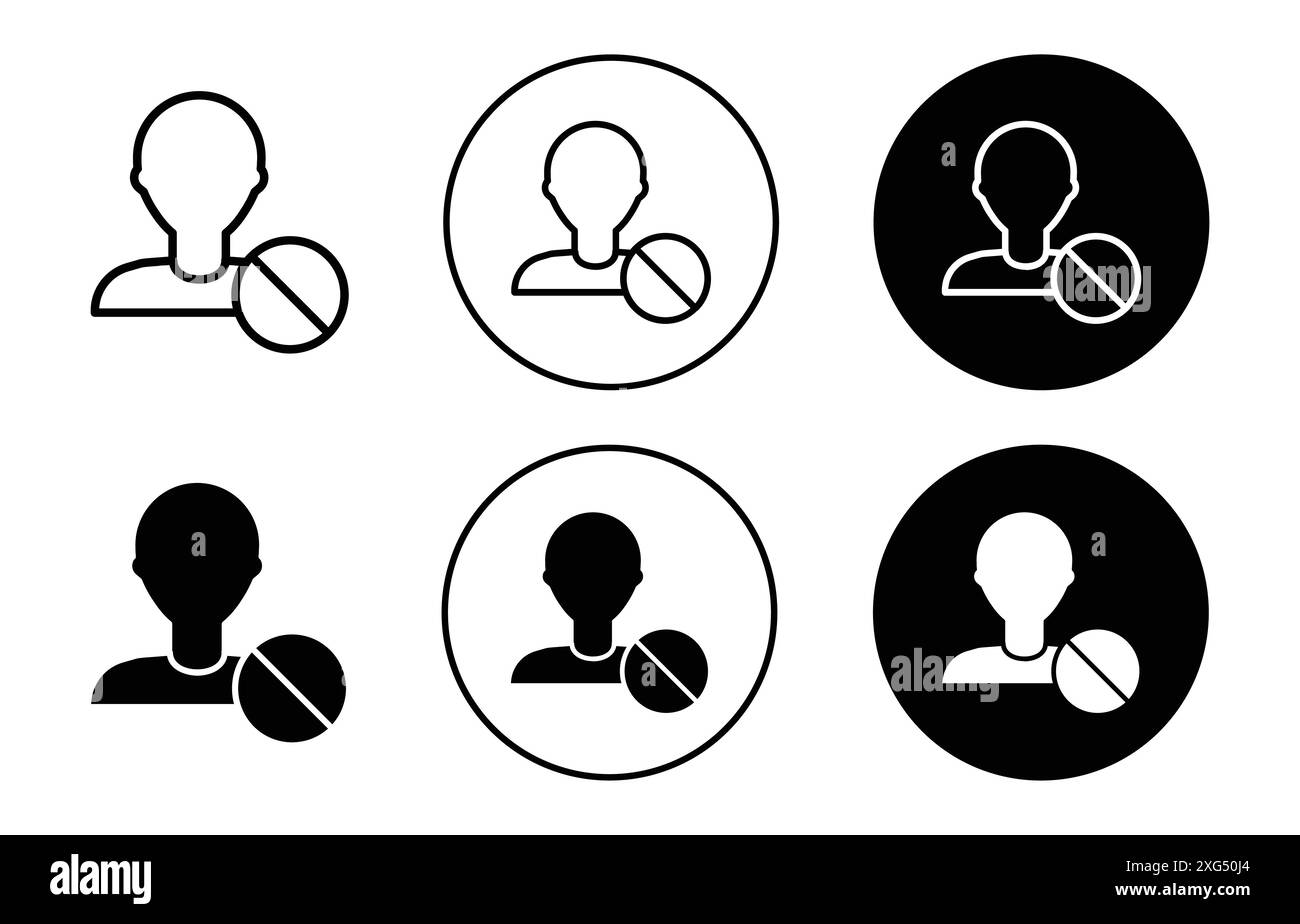 Blacklist icon vector logo set collection for web app ui Stock Vector ...