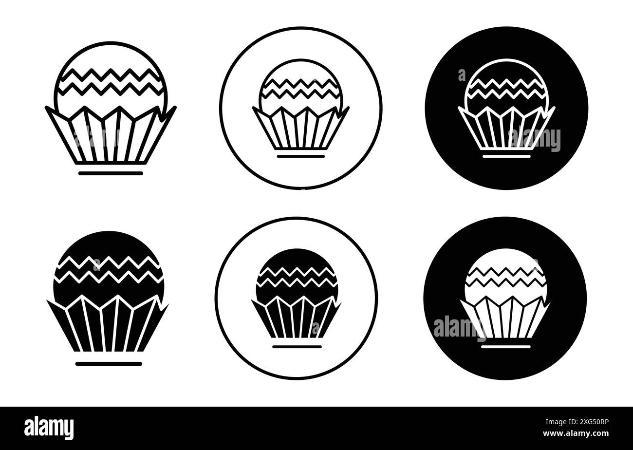 Chocolate candy in wrapper icon vector logo set collection for web app ...