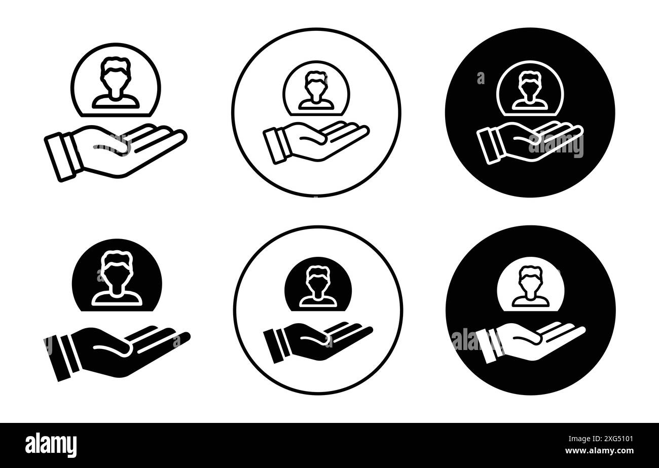 Client Icon Vector Logo Set Collection For Web App Ui Stock Vector