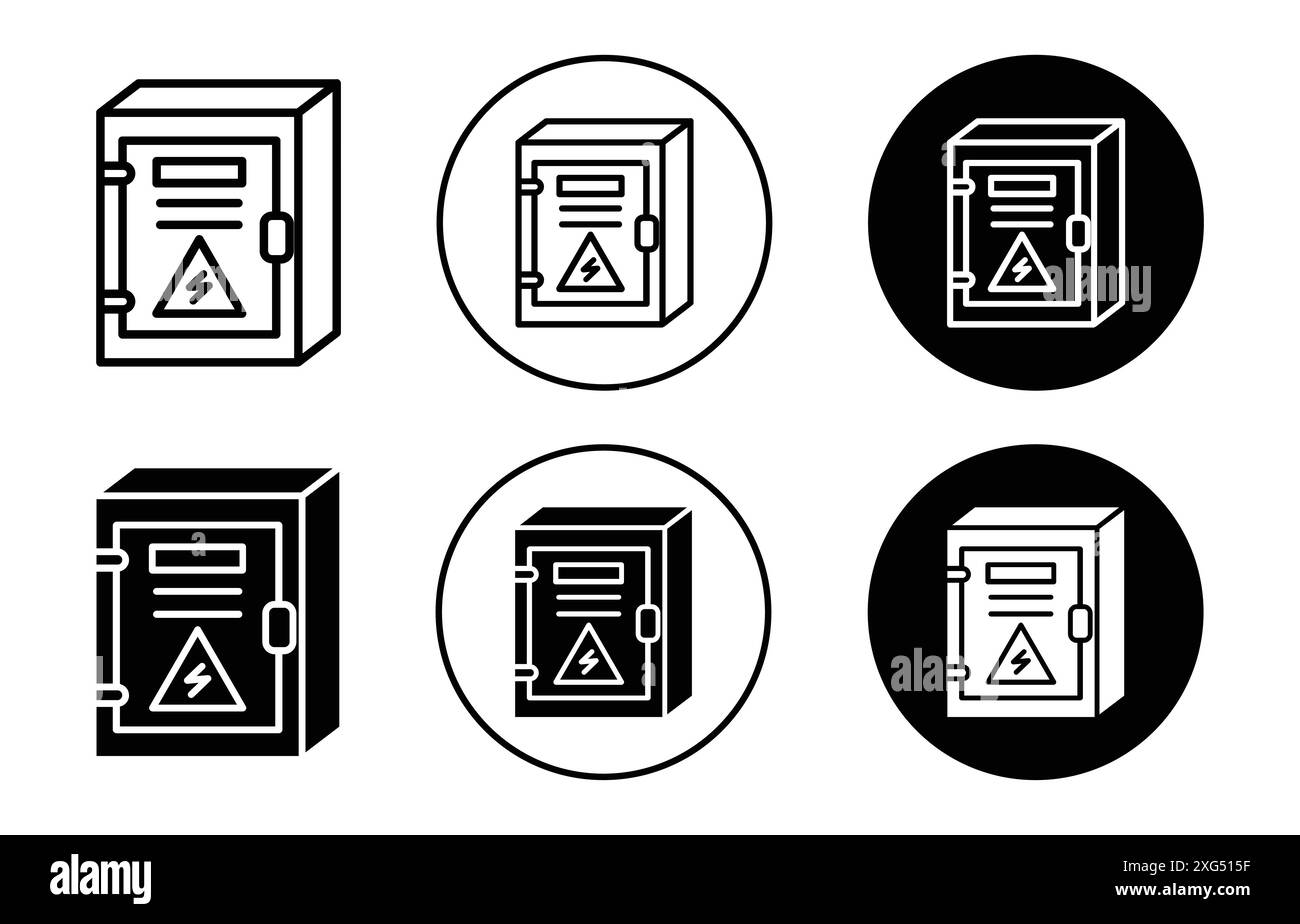 Electric panel box icon vector logo set collection for web app ui Stock Vector Image & Art - Alamy