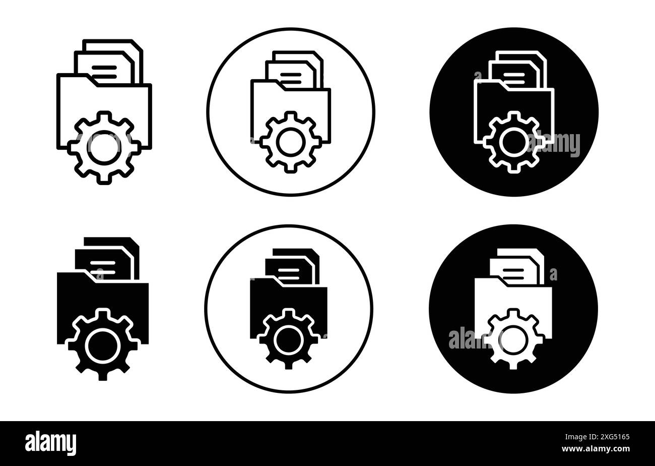 Data Management Icon Vector Logo Set Collection For Web App Ui Stock