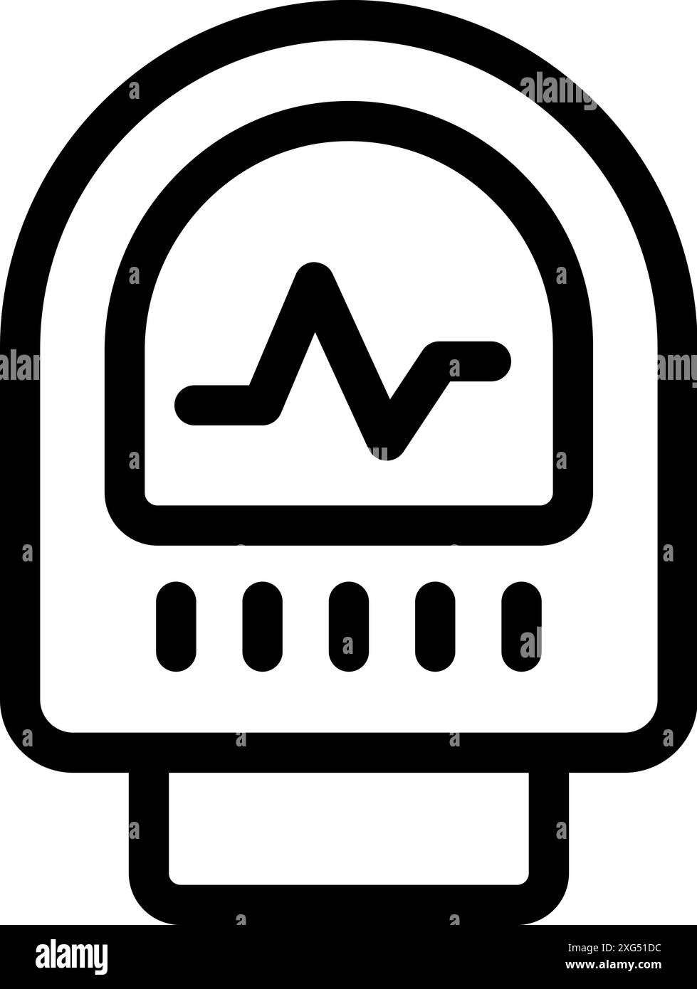 Medical device showing heart rate monitor icon, simple healthcare ...