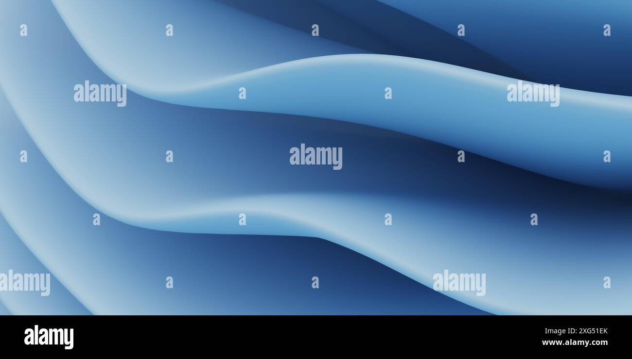 Abstract blue wavy texture background 3d render illustration Stock ...