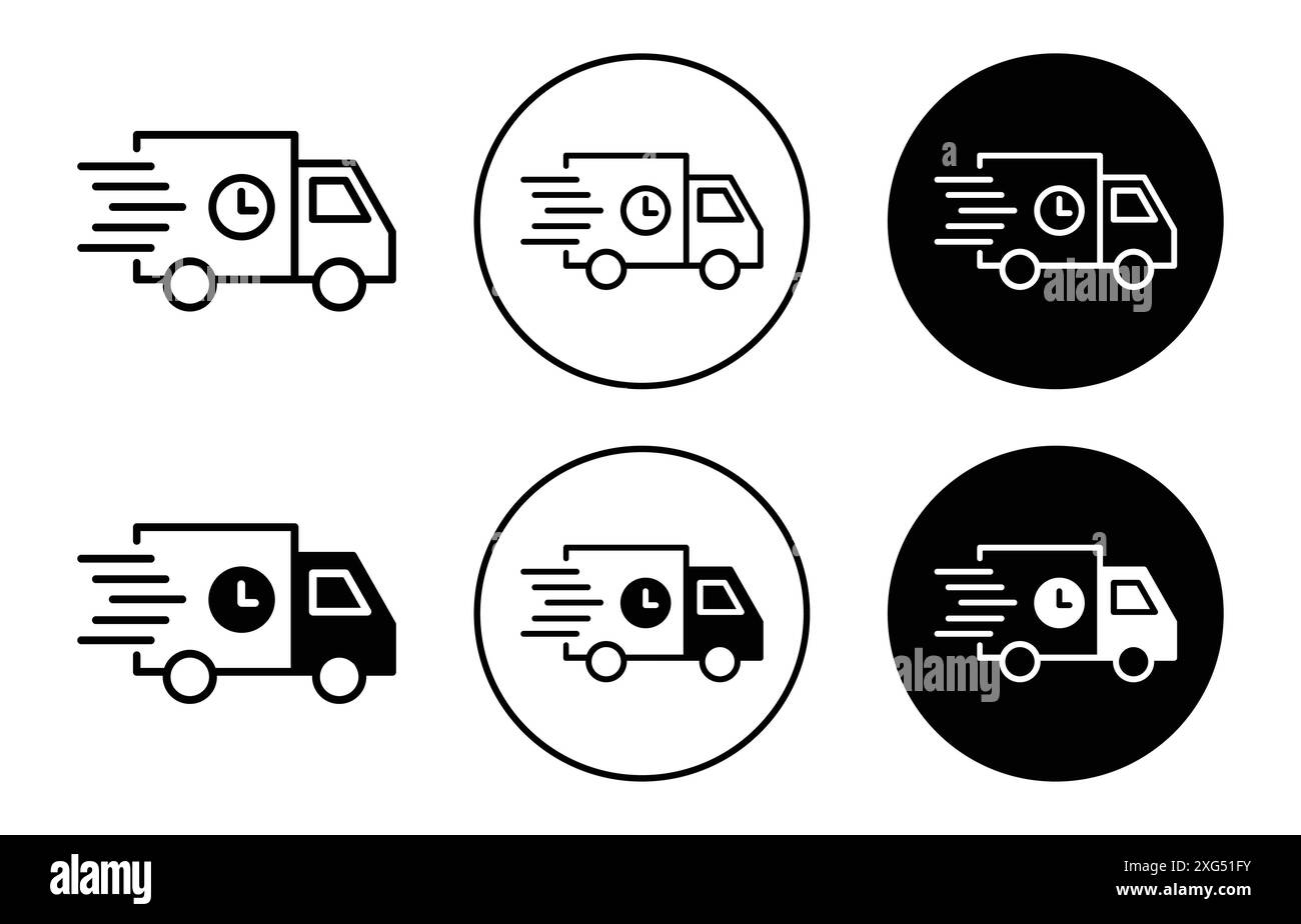 fast delivery truck icon vector logo set collection for web app ui Stock Vector Image & Art - Alamy