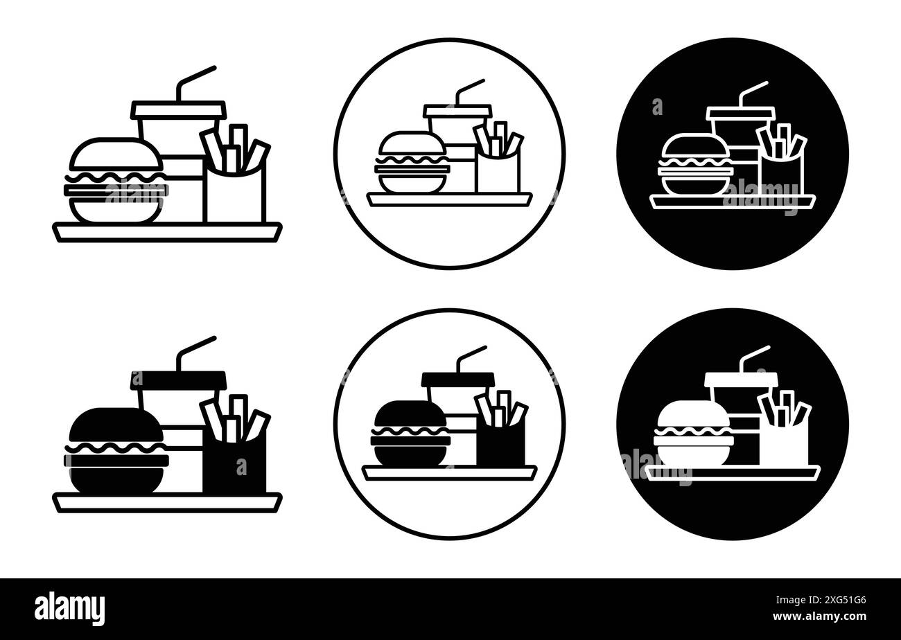 Fast Food icon vector logo set collection for web app ui Stock Vector ...