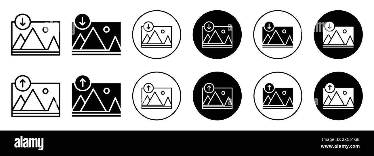 Downlaod or upload image Icon vector logo set collection for web app ui Stock Vector Image & Art ...