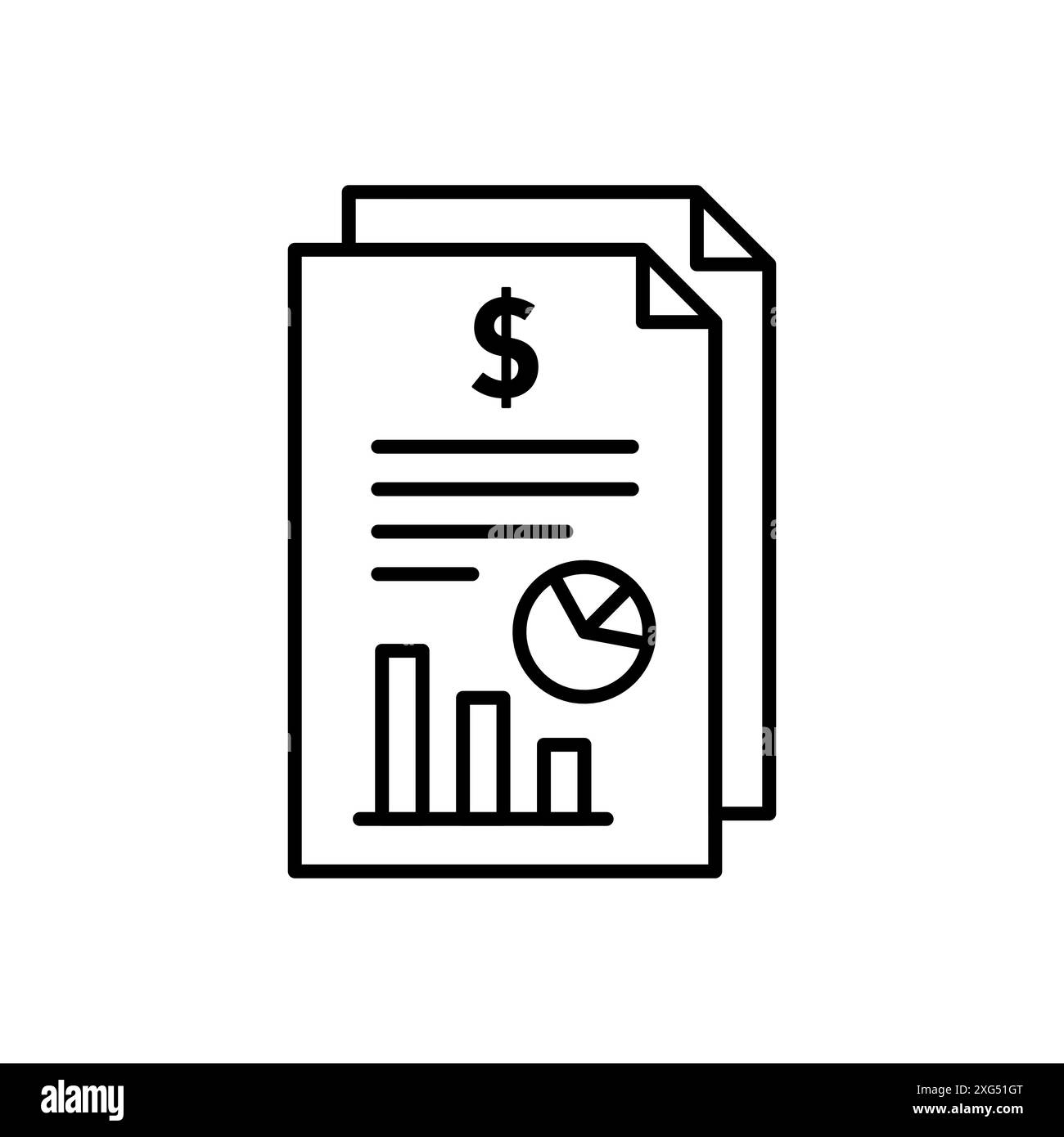 Financial Statement icon vector logo set collection for web app ui ...