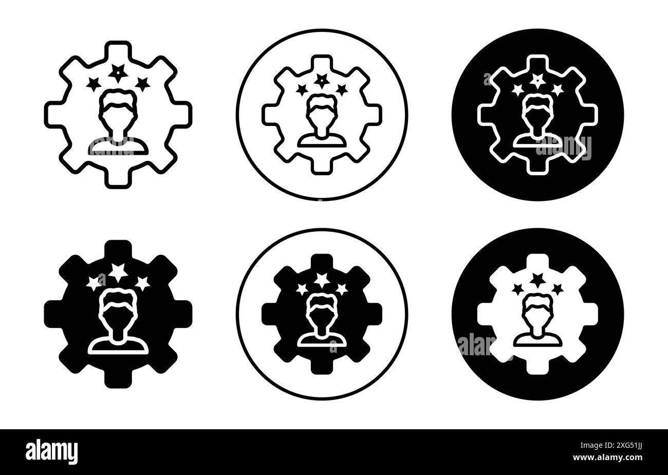 Employee skills icon vector logo set collection for web app ui Stock Vector Image & Art - Alamy
