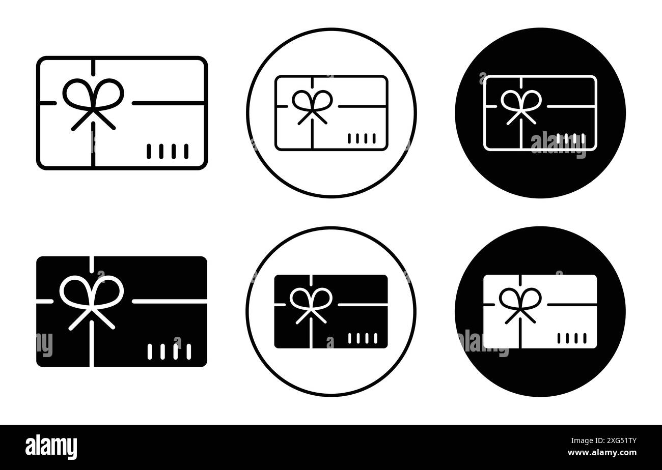 Gift card icon vector logo set collection for web app ui Stock Vector ...