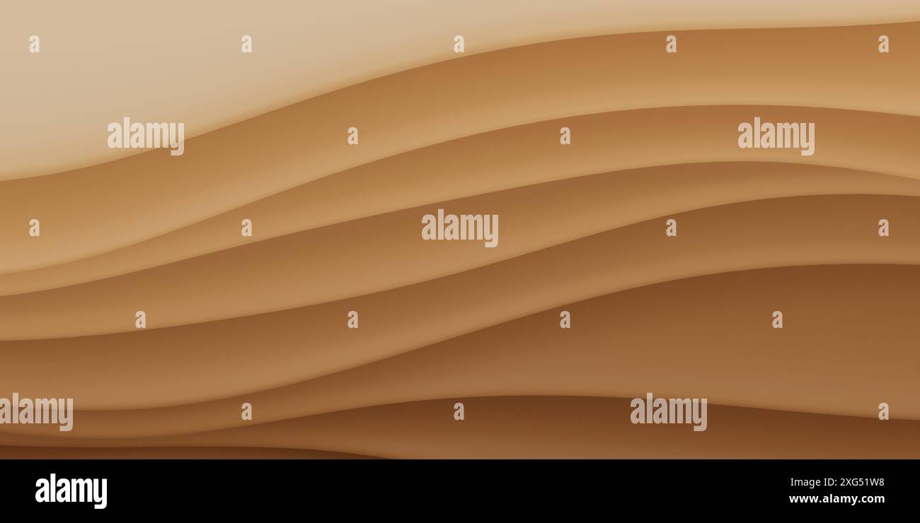 Abstract beige wavy pattern background 3d render illustration Stock ...