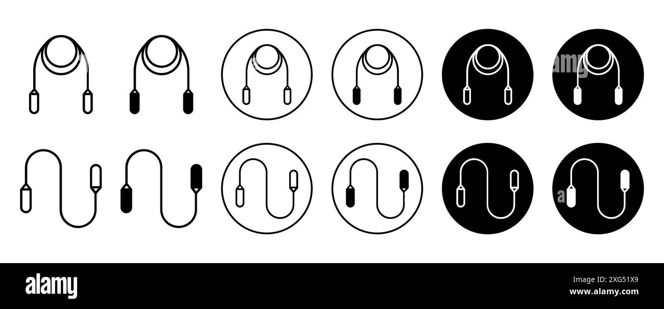 Jump Rope icon vector logo set collection for web app ui Stock Vector ...