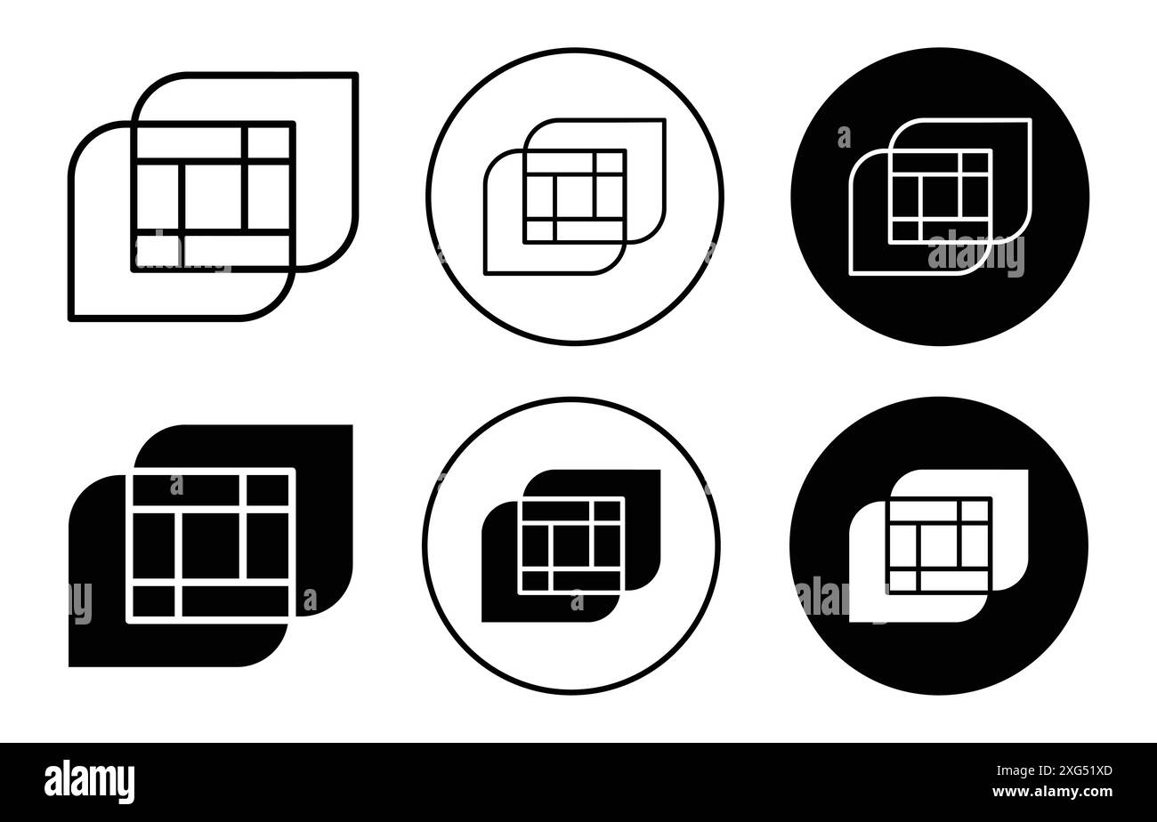 Generate Icon Vector Logo Set Collection For Web App Ui Stock Vector