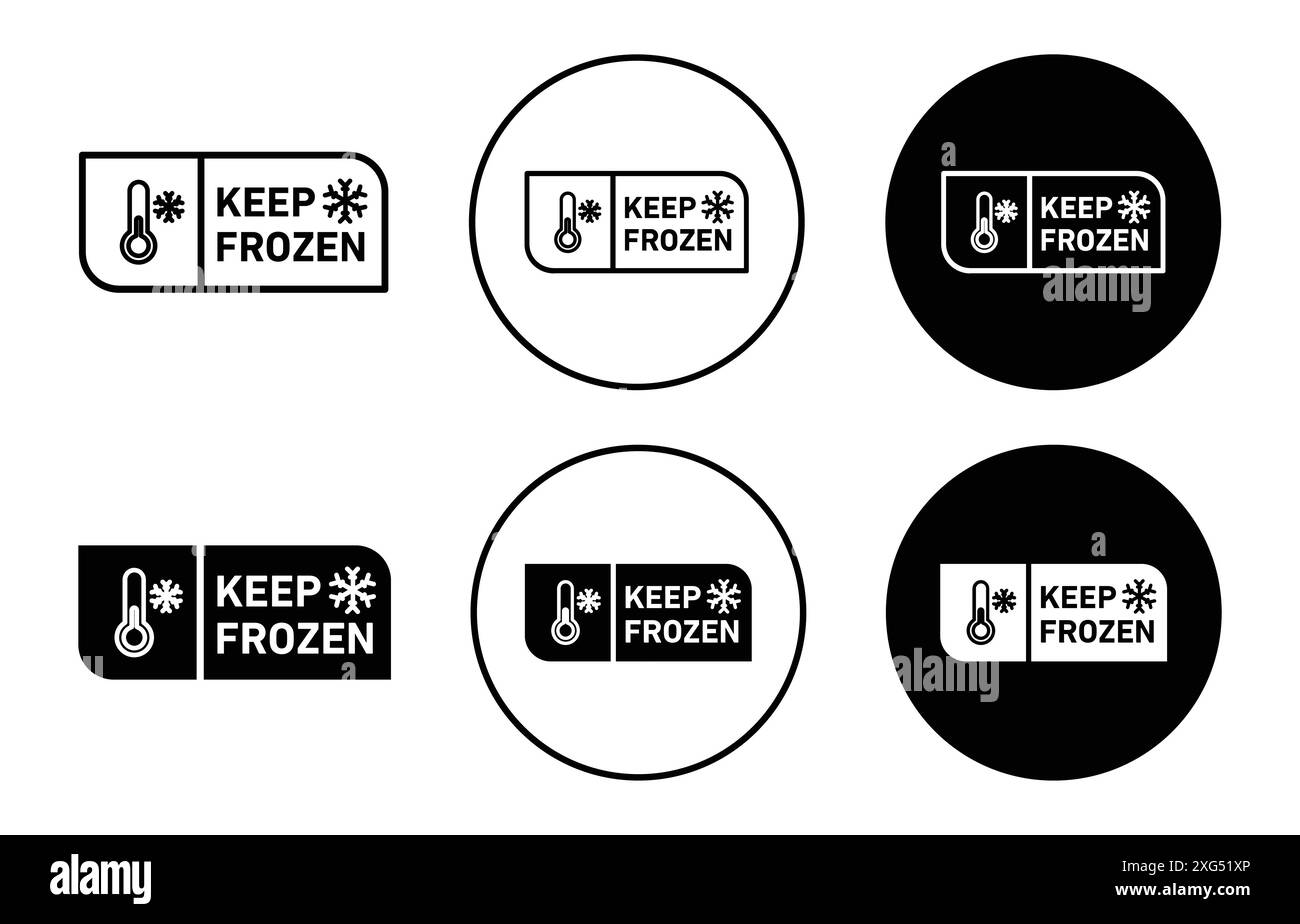 Keep frozen icon vector logo set collection for web app ui Stock Vector ...