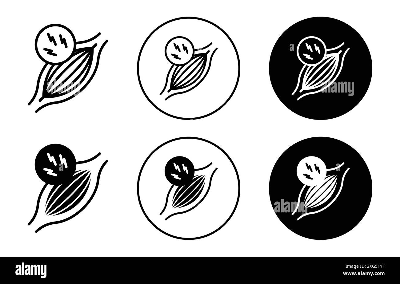 Muscle pain icon vector logo set collection for web app ui Stock Vector ...