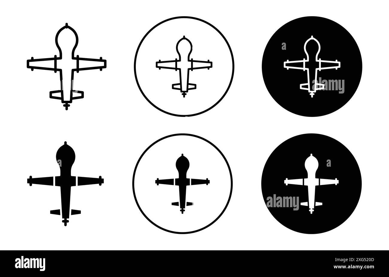 military drone icon vector logo set collection for web app ui Stock Vector Image & Art - Alamy