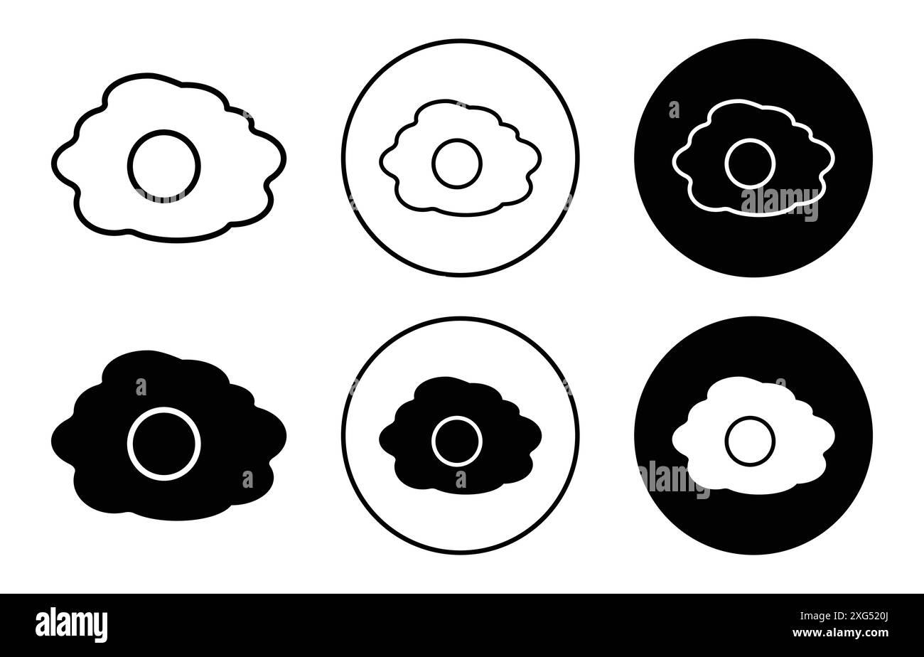 omelet icon vector logo set collection for web app ui Stock Vector ...