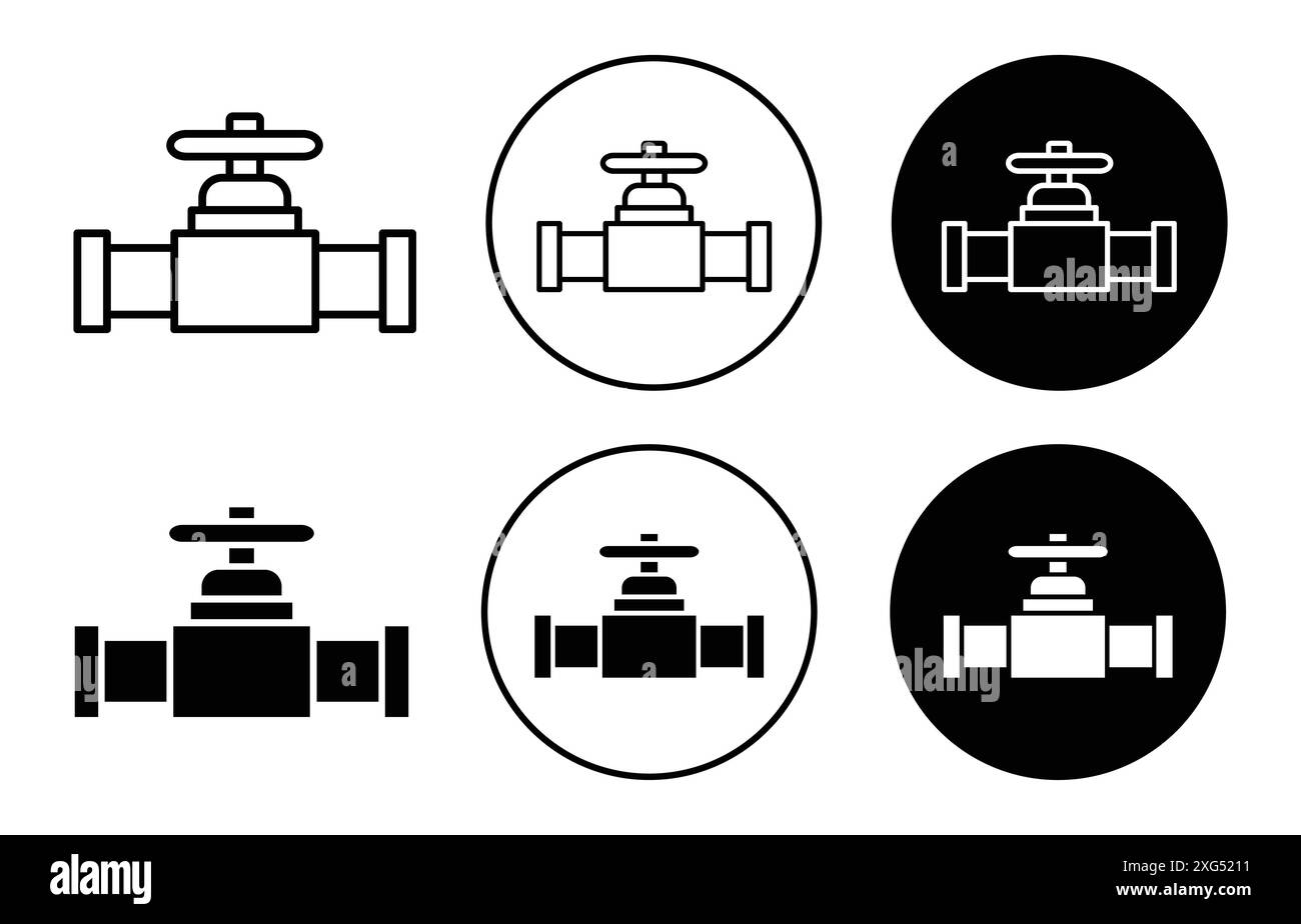 Pipe valve icon vector logo set collection for web app ui Stock Vector Image & Art - Alamy