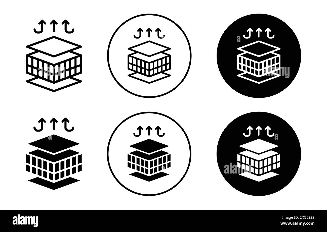 Insulation icon vector logo set collection for web app ui Stock Vector ...