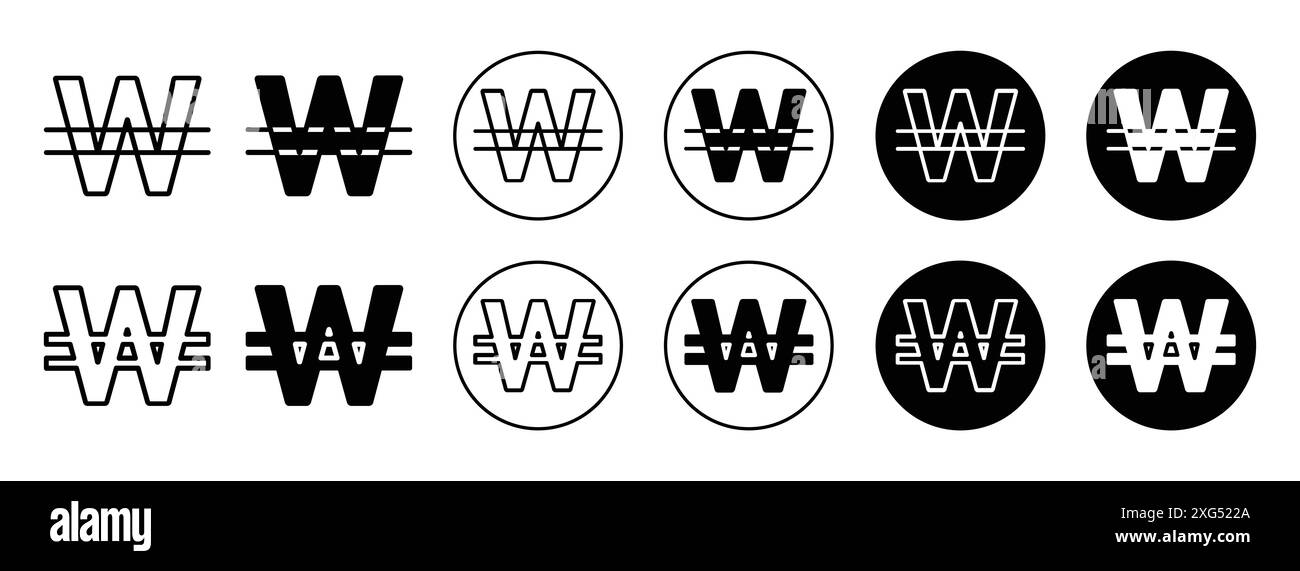 Won logo Stock Vector Images - Alamy