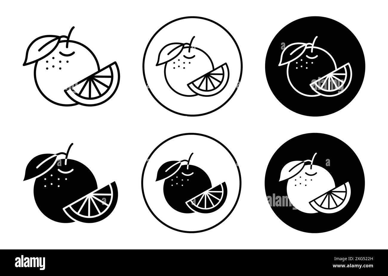 orange icon vector logo set collection for web app ui Stock Vector ...