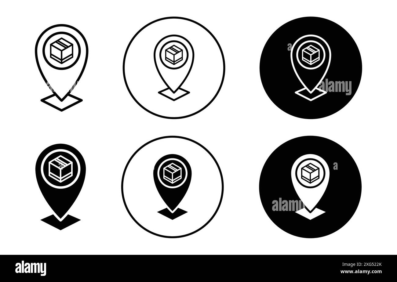 Pick up point icon vector logo set collection for web app ui Stock Vector Image & Art - Alamy