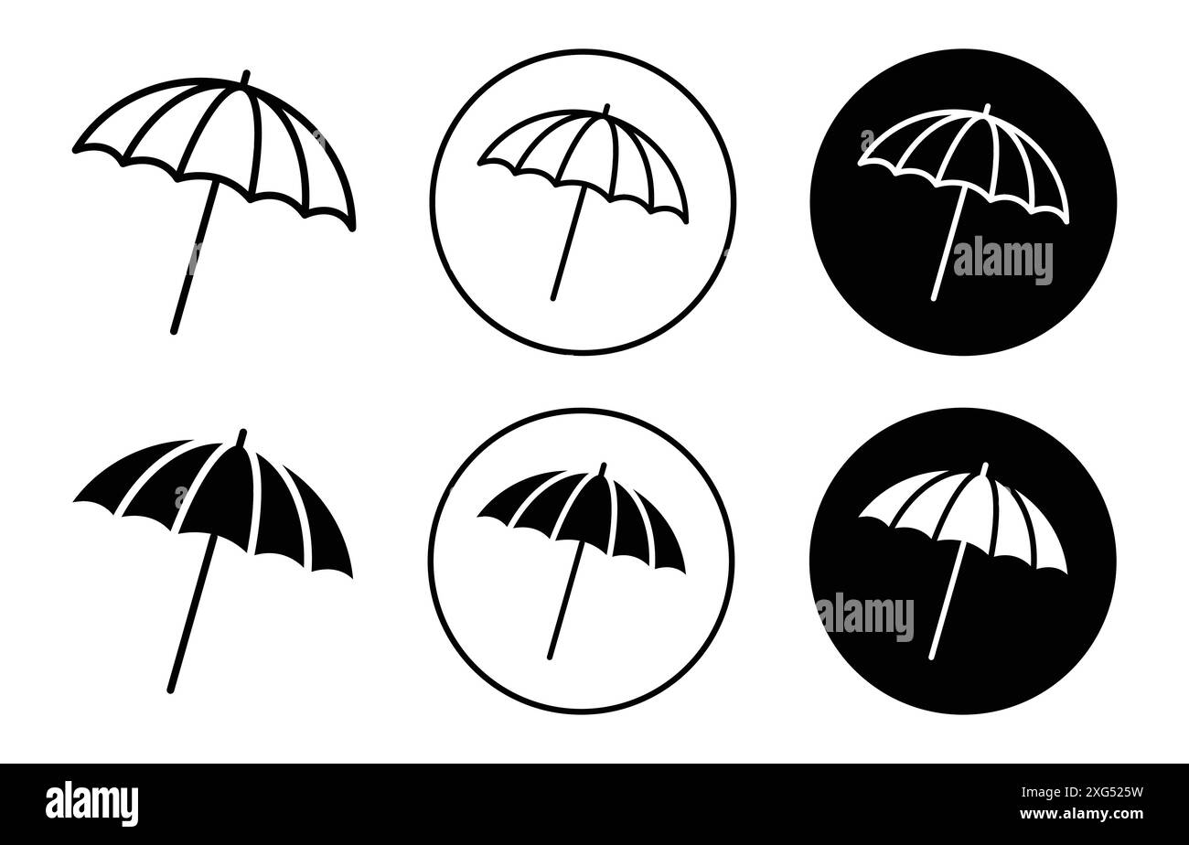 parasol icon vector logo set collection for web app ui Stock Vector ...