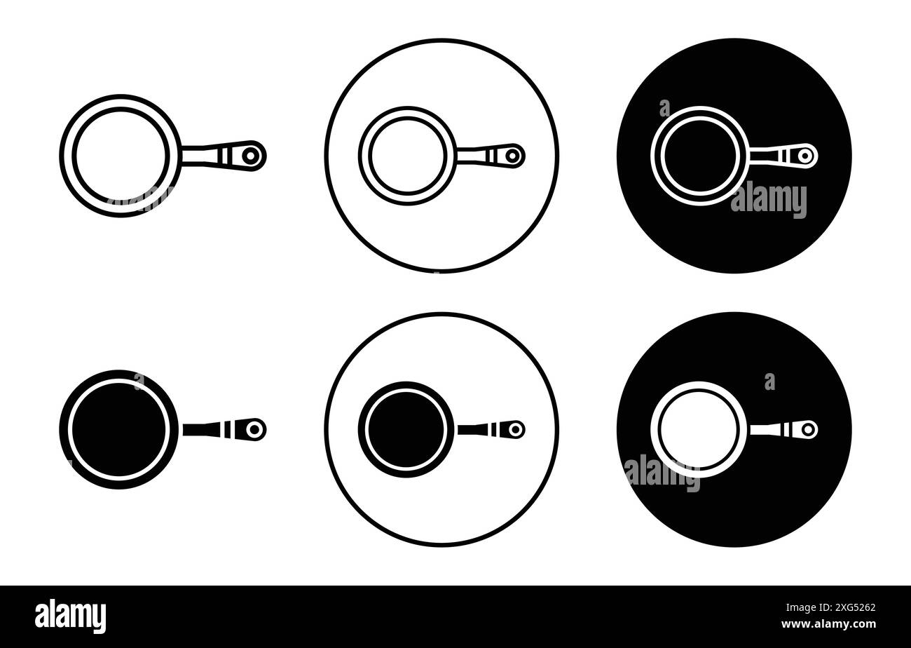 Frying pan vector isolated Black and White Stock Photos & Images - Alamy
