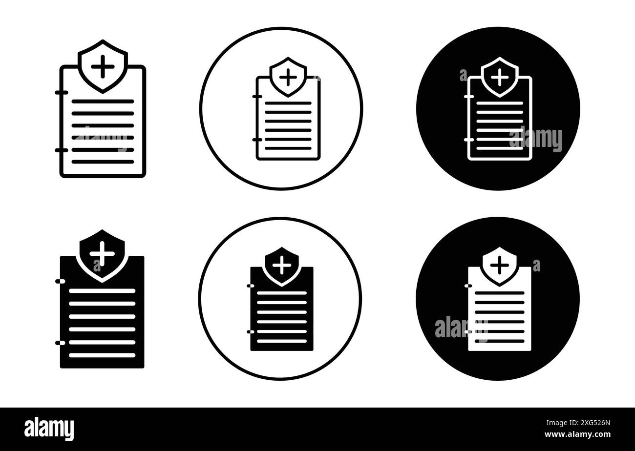 Medical Insurance Icon Vector Logo Set Collection For Web App Ui Stock Vector Image And Art Alamy