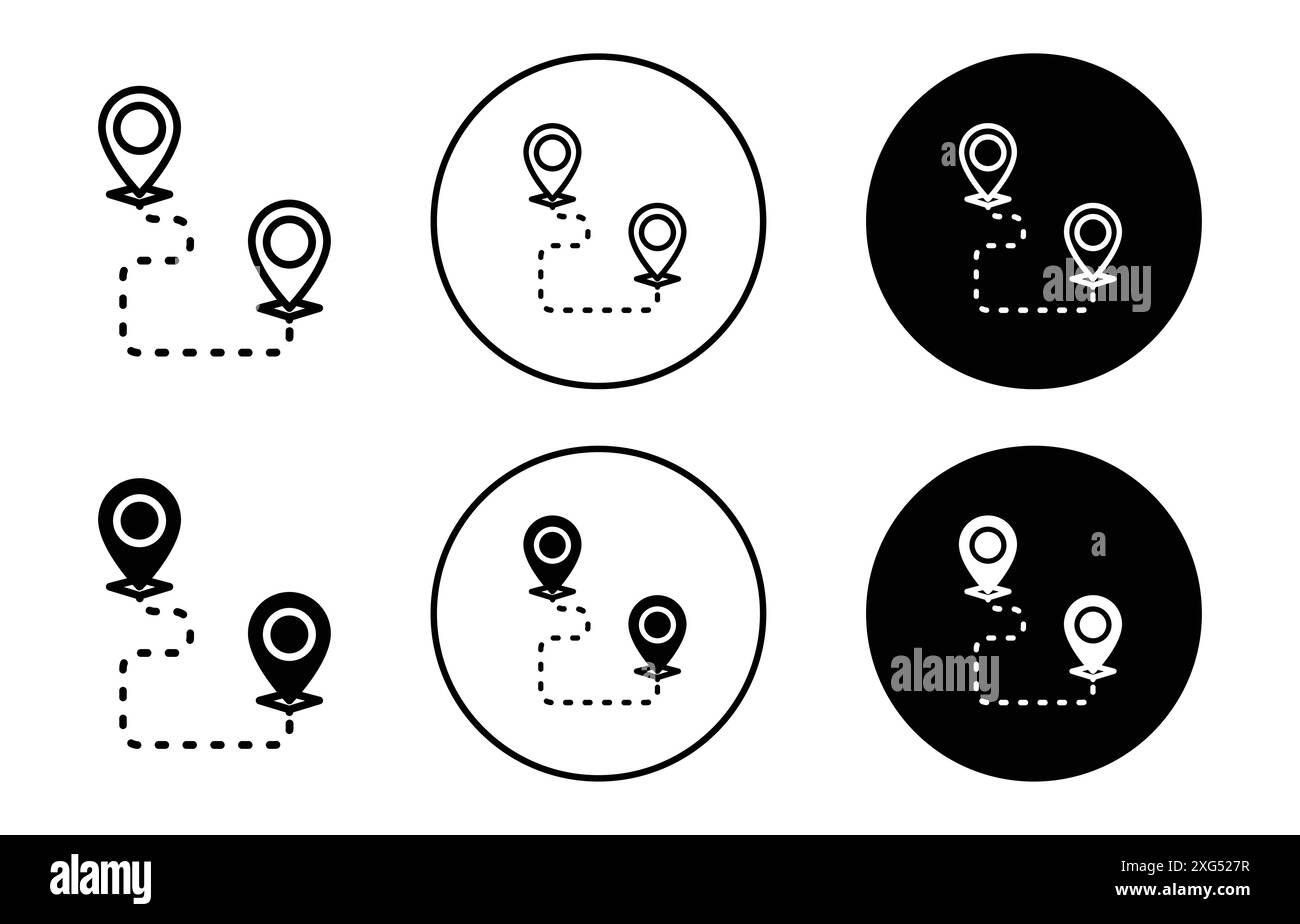 Route icon vector logo set collection for web app ui Stock Vector Image & Art - Alamy