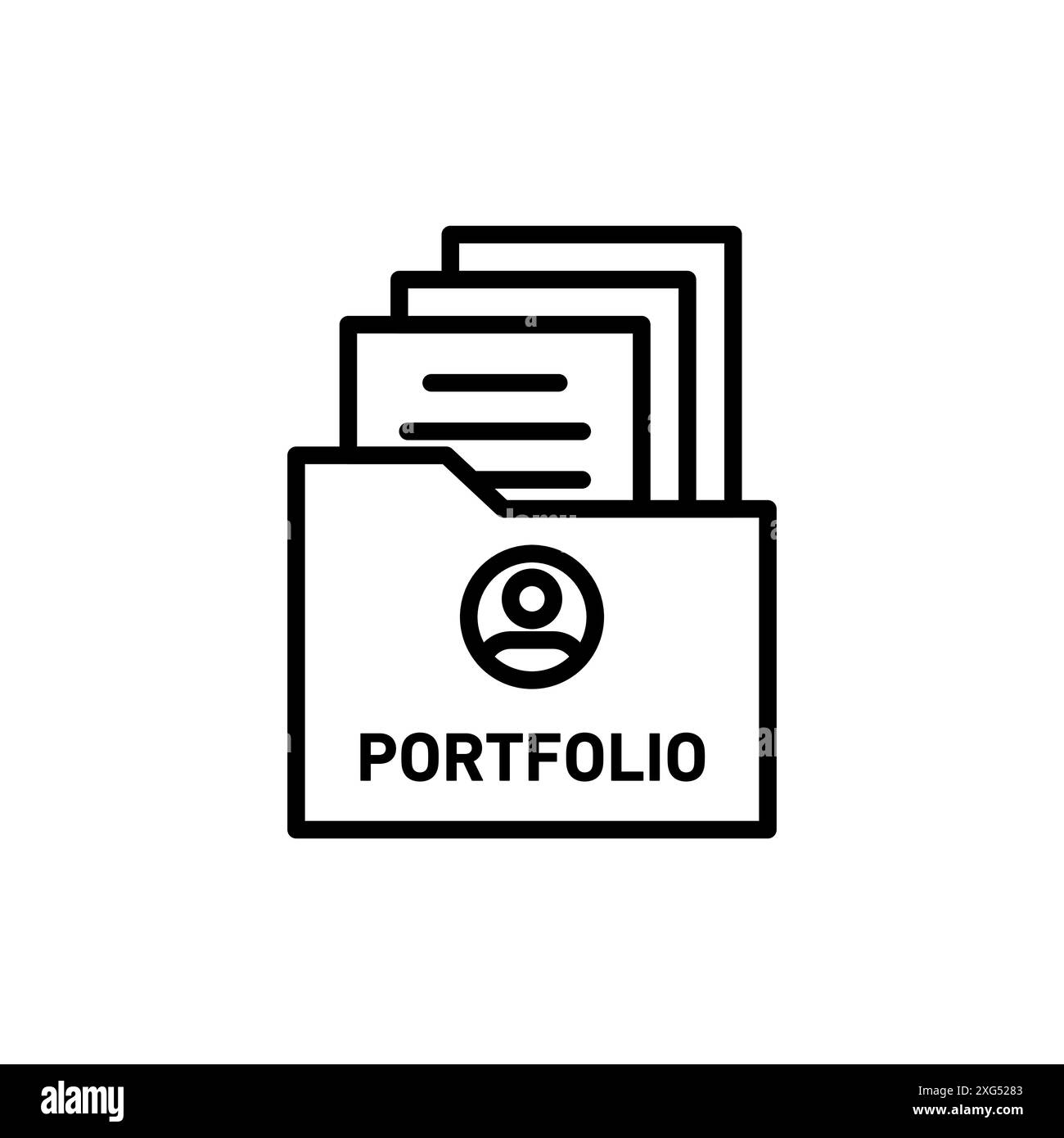 Portfolio icon vector logo set collection for web app ui Stock Vector ...